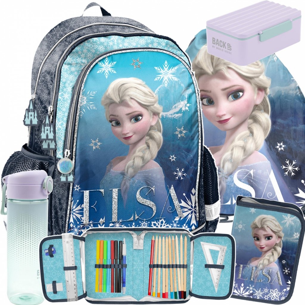 ZESTAW 5el. KRAINA LODU PLECAK SZKOLNY DLA UCZNIÓW PASO FROZEN ...