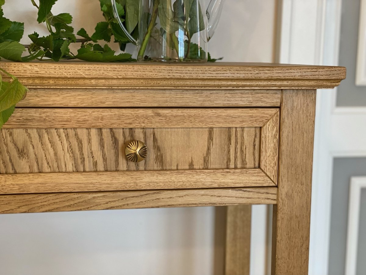 KONSOLA DĘBOWA Z SZUFLADAMI ANNA - Konsole