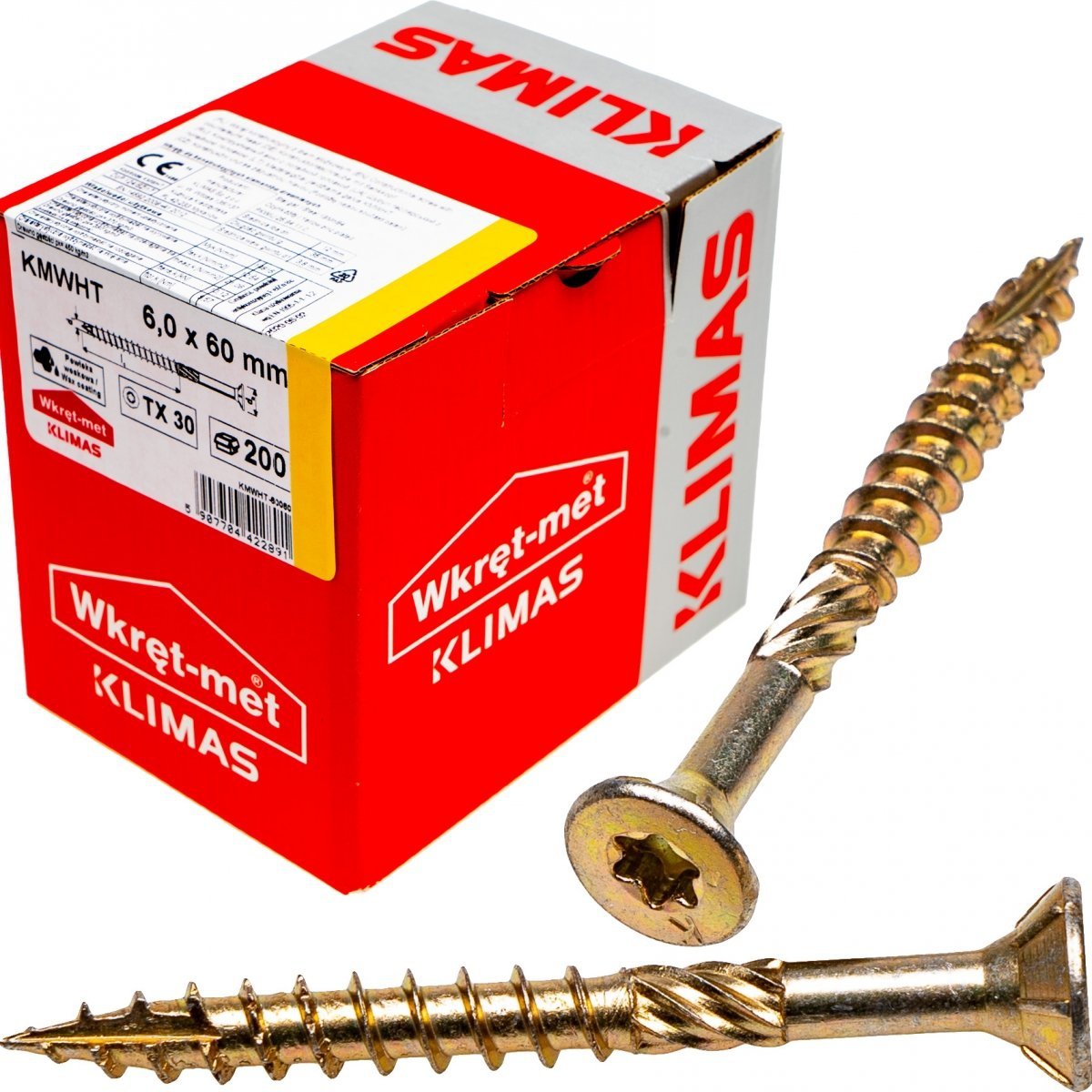 Wkręty ciesielskie TX 6x60 do drewna osb 200szt