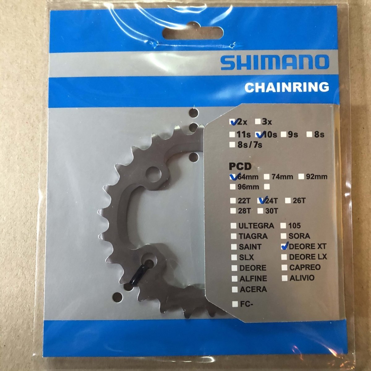 Tarcza mechanizmu korbowego Shimano Deore XT FC-M785 24T