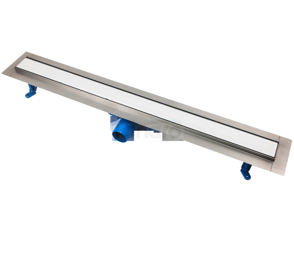 OKEDA Odpływ liniowy PRIME LINE WHITE GLASS 80cm - białe szkło 20800.06 ...