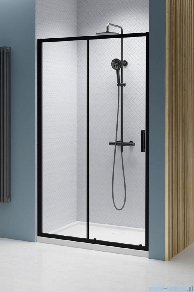 Radaway Premium Pro Black Dwj drzwi 150cm lewe czarny mat/szkło ...