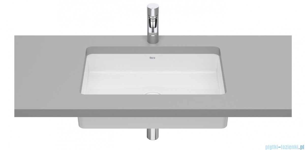 Roca Square FINECERAMIC Umywalka 60x39cm podblatowa biała SUPRAGLAZE ...