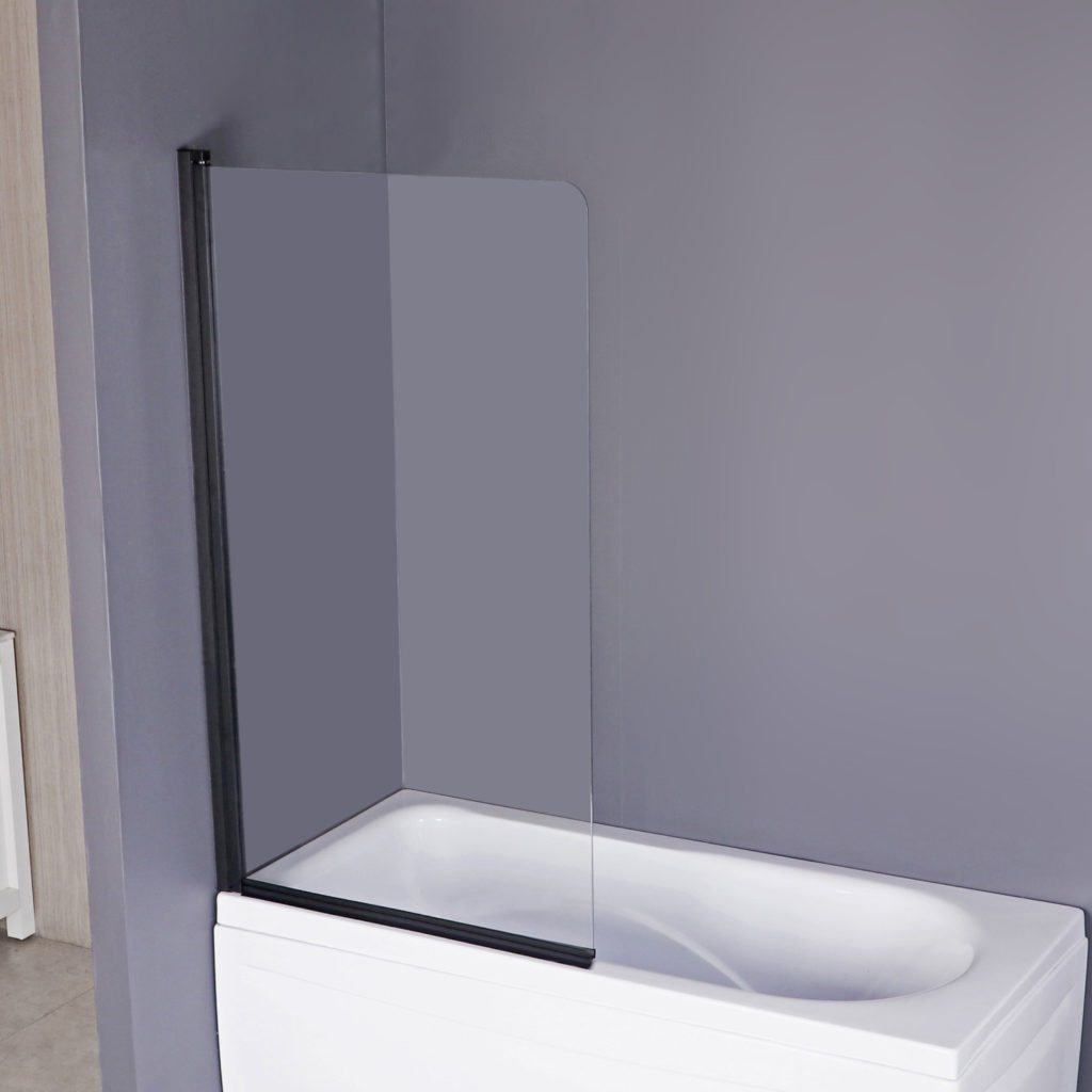 Parawan nawannowy Duso 1-skrzydłowy czarny - Parawany nawannowe - Wanny