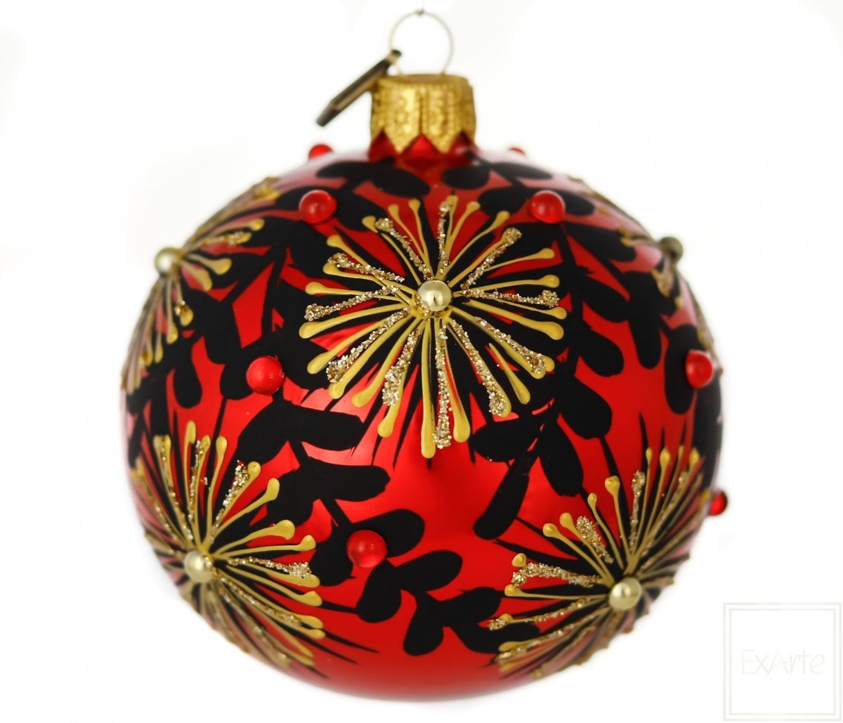 Szklana bombka Kula 8cm - Promyczki - Bombki okrągłe - ExArte