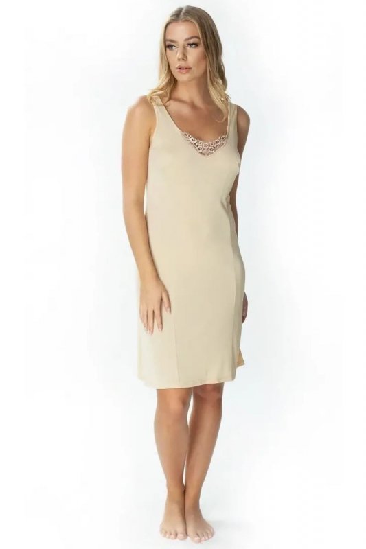 Mewa 84127 Amelia beżowa plus halka damska - Koszulki i halki - Kobieta,