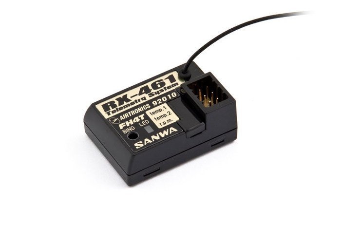 Odbiornik SANWA - RX-461 FHSS-4 2,4 GHz (z telemetrią) - Odbiorniki - Aparatury-nadajniki