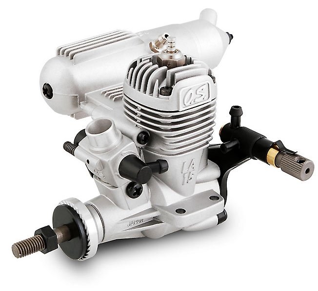 Silnik spalinowy O.S. MAX - 15LA z tłumikiem oraz z tylną regulacją - Samolotowe OS-MAX ...