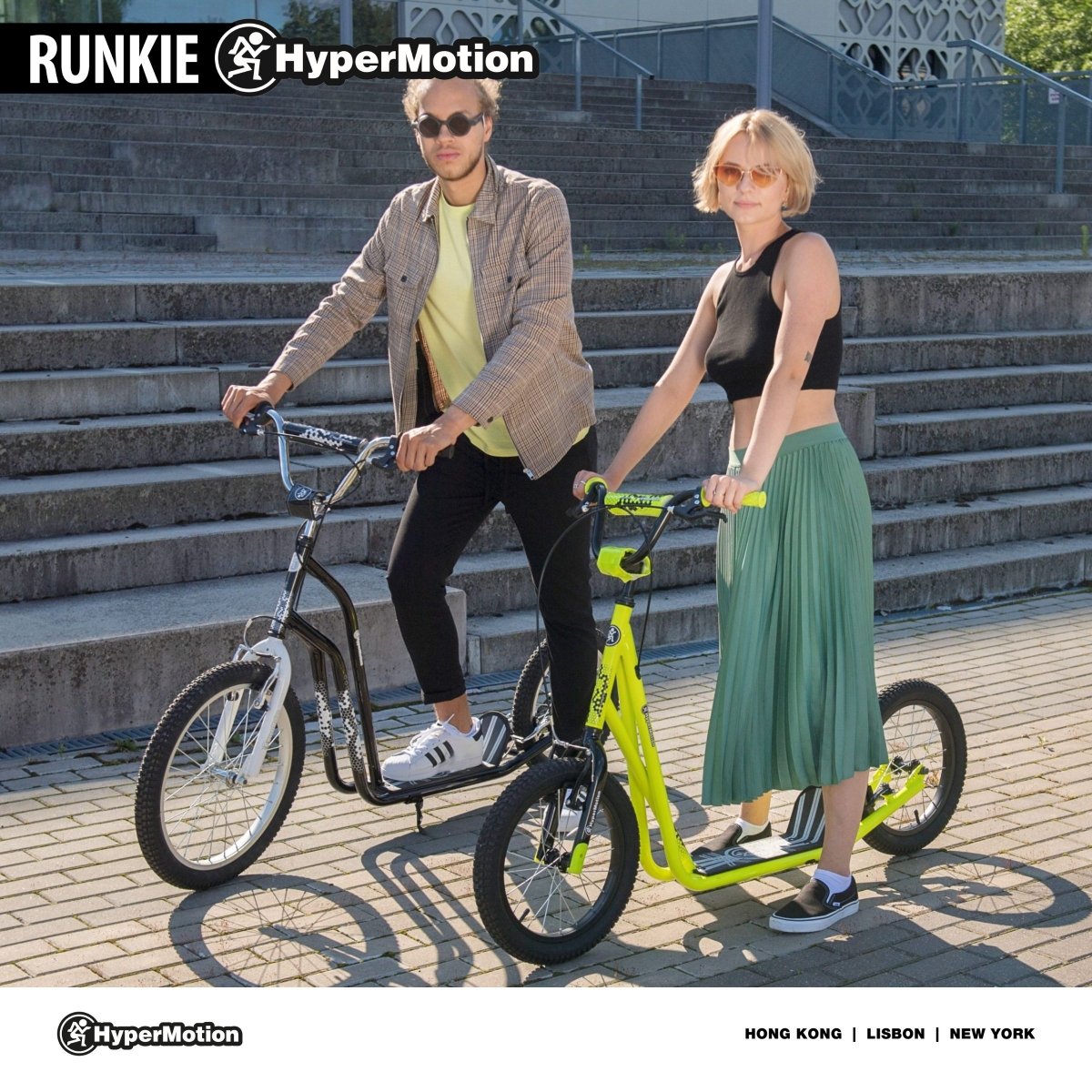 Hulajnoga miejska Hypermotion RUNKIE z pompowanymi kołami 16'' (40 cm ...