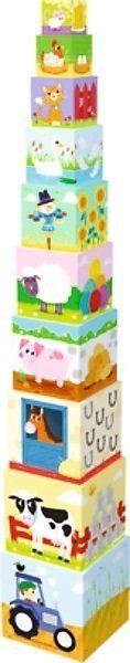 Piramida wieża Edukacyjna Zwierzątka Cyferki Trefl 1+