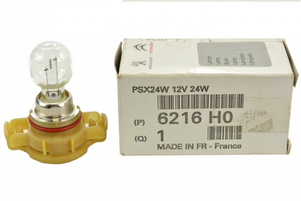 ŻARÓWKA HALOGENU PSX24W C3 C4 207 208 3008 6216H0 - Części samochodowe
