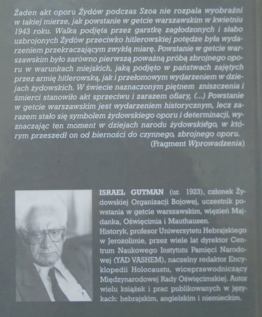Israel Gutman Walka bez cienia nadziei Powstanie w getcie warszawskim