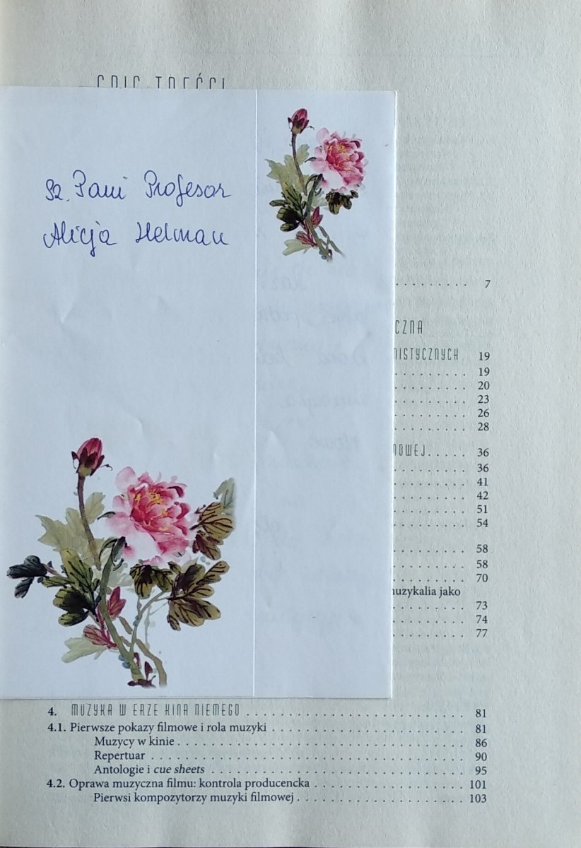 Anna Piotrowska O muzyce w filmie [dedykacja autorska]