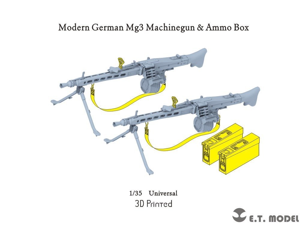 E.T. Model P35-218 Modern German Mg3 Machinegun & Ammo Box ( 3D Print ...