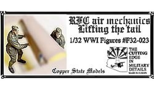 Copper State Models F32-023 RFC Air Mechanics lifting the tail 1:32 - 1 ...