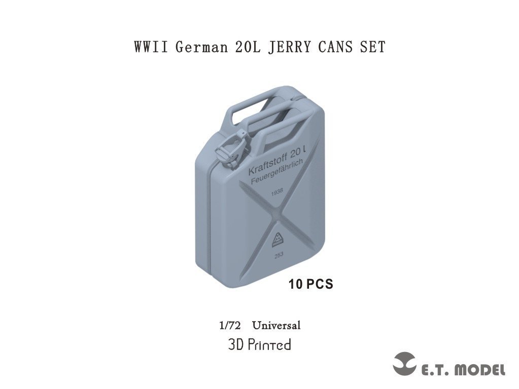 E.T. Model P72-001 WWII German 20L JERRY CANS SET ( 3D Print ) 1 72 - ET Model - scale 1 72 ...