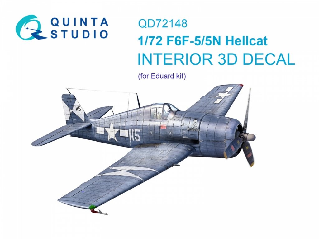 Quinta Studio QD72148 F6F-5 Hellcat 3D-Printed coloured Interior on ...