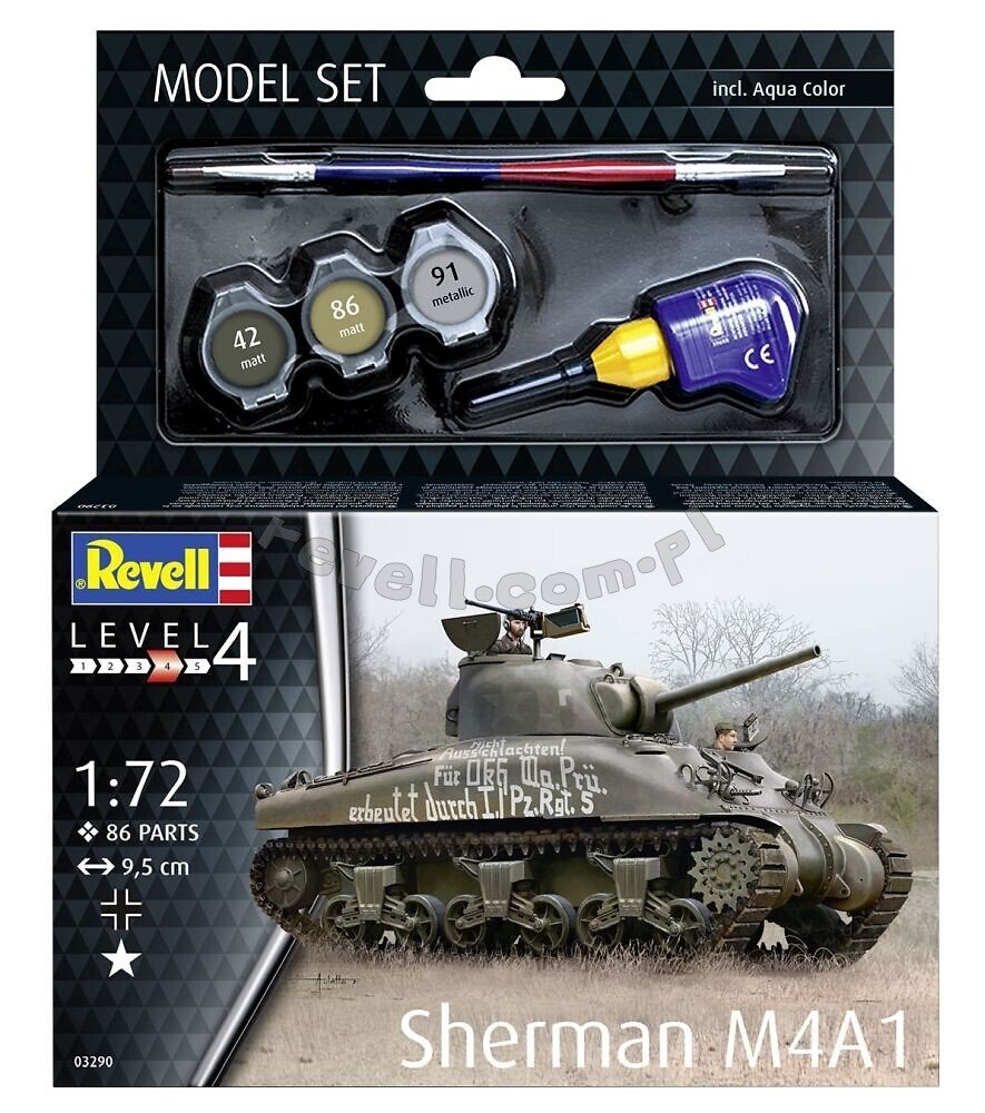Revell 63290 Sherman M4A1 - model set 1 72 - 1939-1945 - 1 72 ...