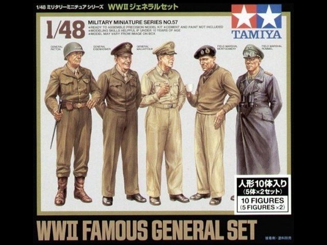 Tamiya 32557 WWII Famous General Set (1:48) - scale 1:48 - Figures