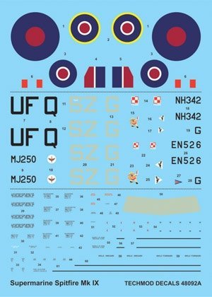 Techmod 48092 - Supermarine Spitfire IX (1:48) - Skala 1:48 - Aviation ...
