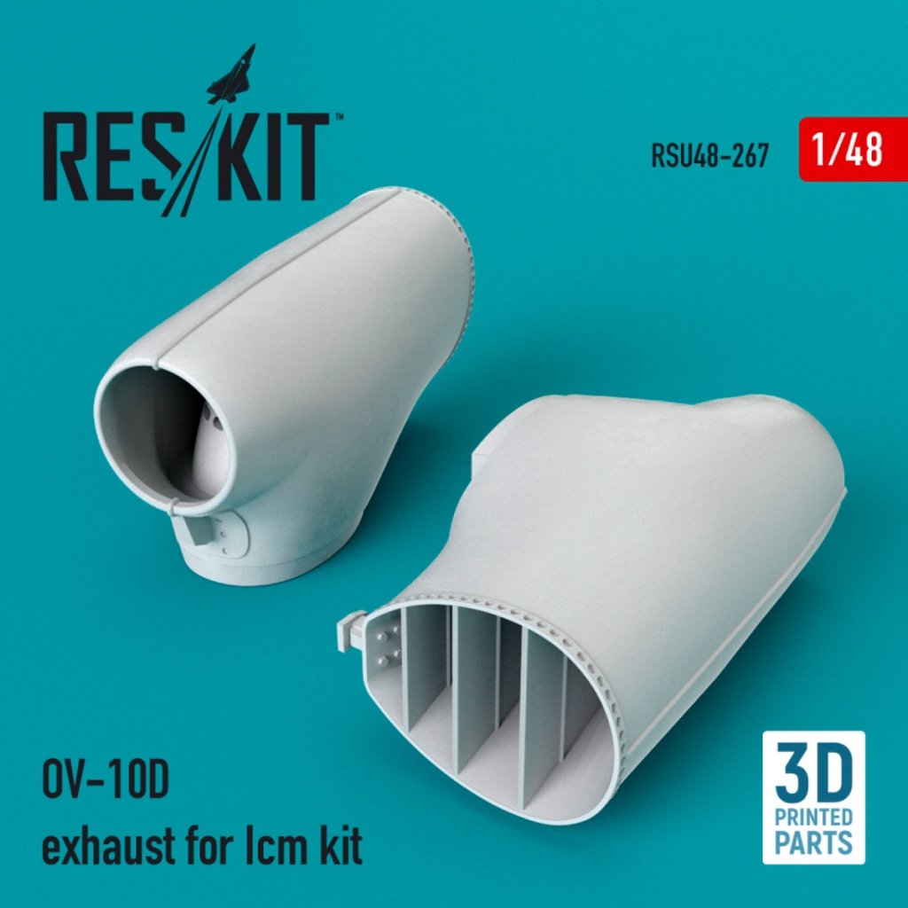 RESKIT RSU48-0267 OV-10D EXHAUST FOR ICM KIT (3D PRINTED) 1 48 - RES KIT - scale 1 48 - Resin ...