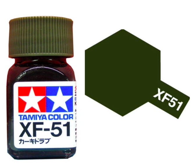 Tamiya XF51 Khaki Drab (80351) Enamel Paint - Tamiya Color Enamel Paint ...