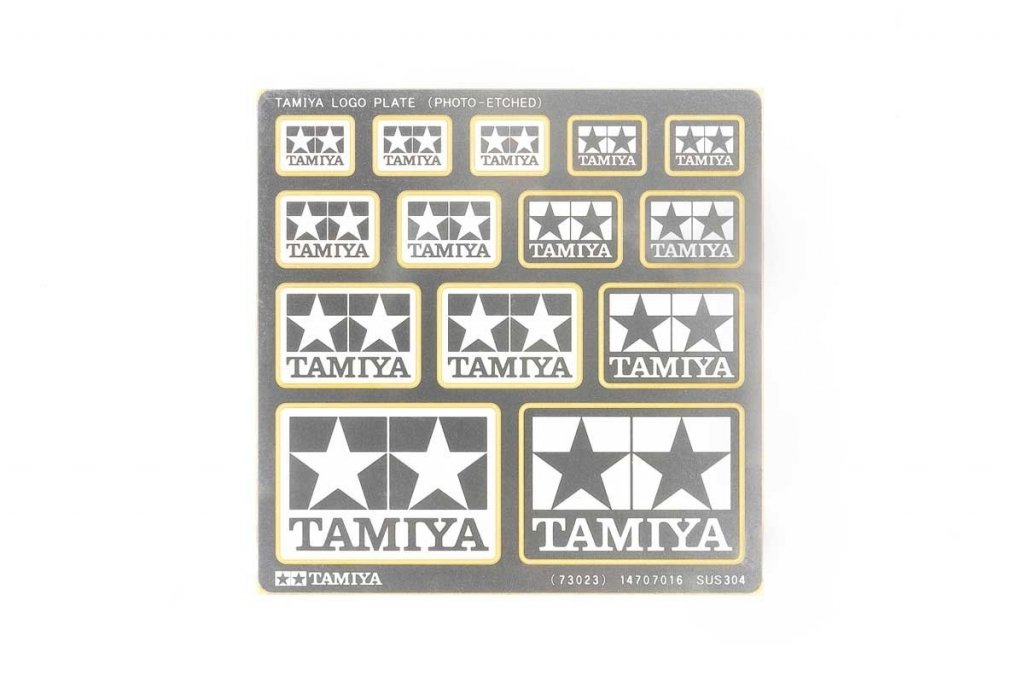 Tamiya 73023 TAMIYA LOGO PLATE Photo Etched - Rulers, curves, templates ...