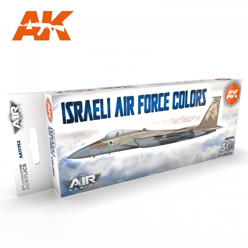AK Interactive AK11752 ISRAELI AIR FORCE COLORS 8x17 ml - AK 3GA (3rd ...