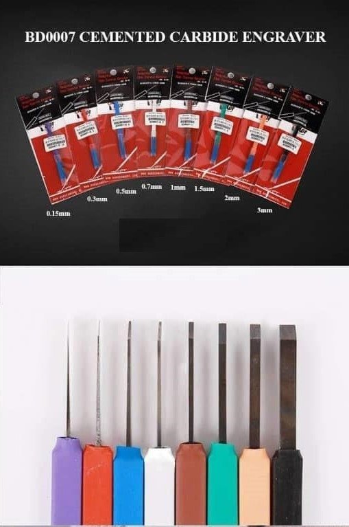 Border Model BD0007-1 Cemented Carbide Engraver - 1mm - Chisels ...