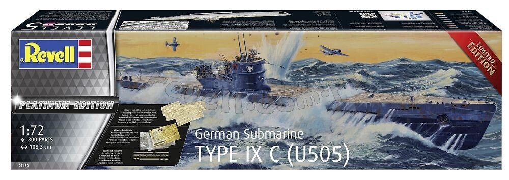Revell 05180 German Submarine Type IX (U505) - Limited Edition 1 72 ...