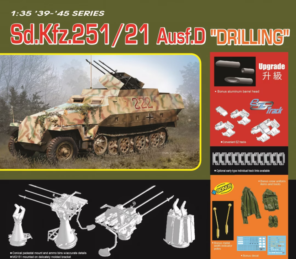 Dragon 6862 Sd.Kfz. 251 21 Ausf. D "Drilling" 1 35 - Artyleria ...
