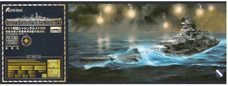 FlyHawk Model FH1148S German Battleship Scharnhorst 1943 Deluxe Edition ...