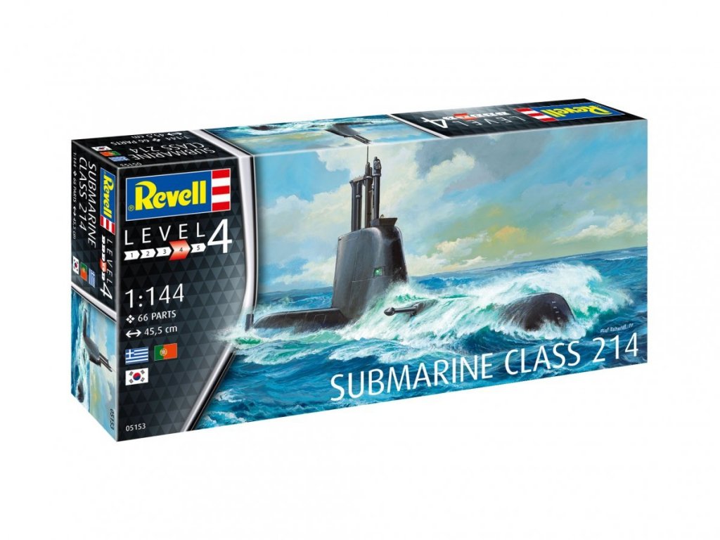 Revell 05153 Submarine Class 214 1 144 - Skala 1:144 - Statki cywilne ...