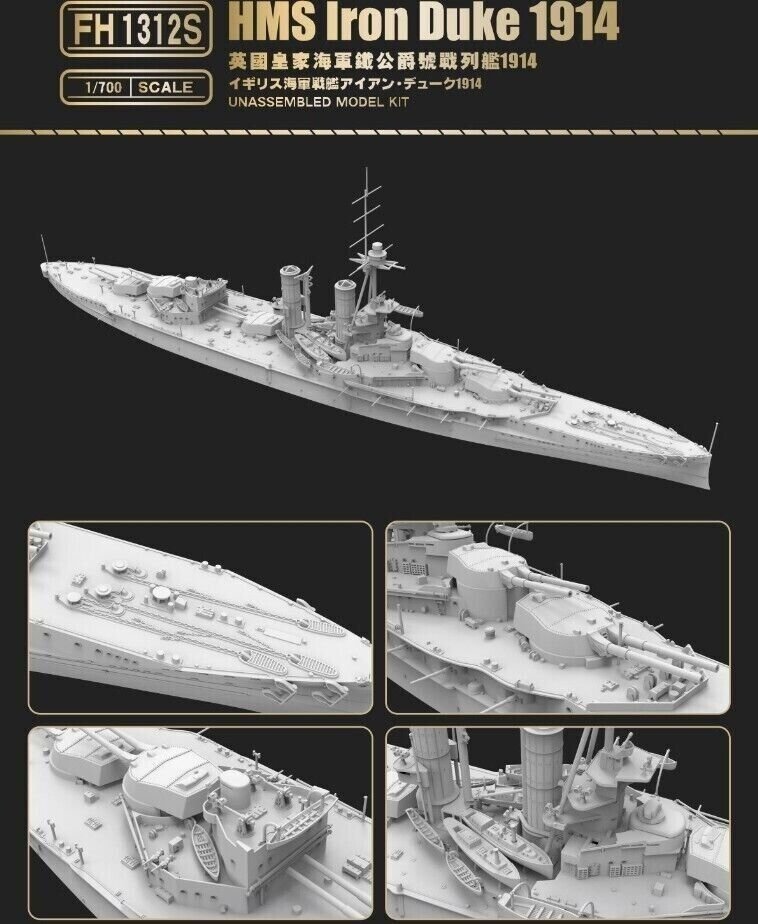 Flyhawk FH1312S HMS Iron Duke 1914 Deluxe Edition 1 700 - Skala 1:700 ...