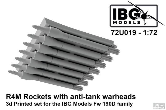 IBG 72U019 R4M Rockets with anti-tank warheads 3D printed set for IBG ...