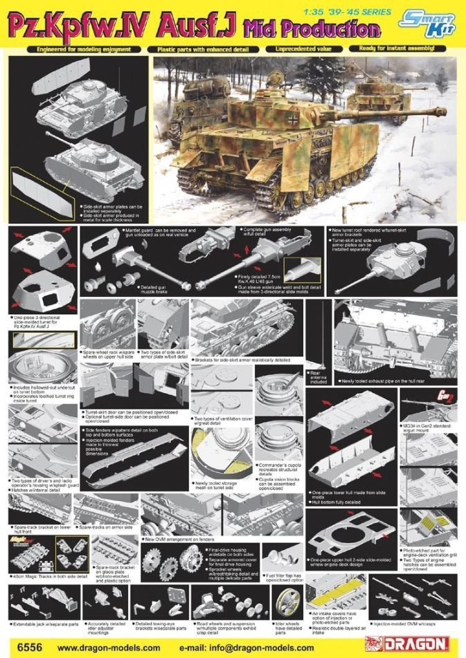 Dragon 6556 Pz.Kpfw. IV Ausf. J Mid (1:35) - Tanks - 1939-1945 - 1 35 ...
