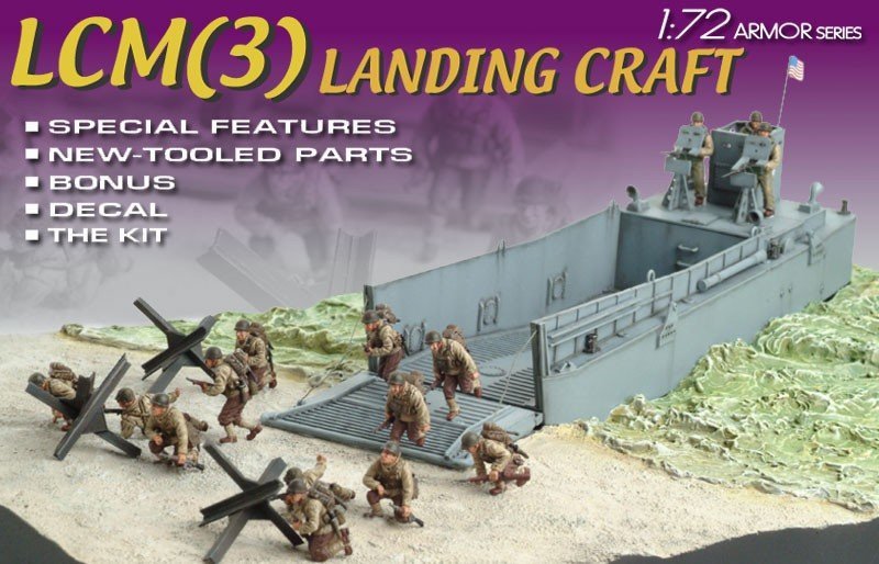 Dragon 7257 LCM(3) Landing Craft w 29th Infantry Div (1:72) - 1939-1945 ...