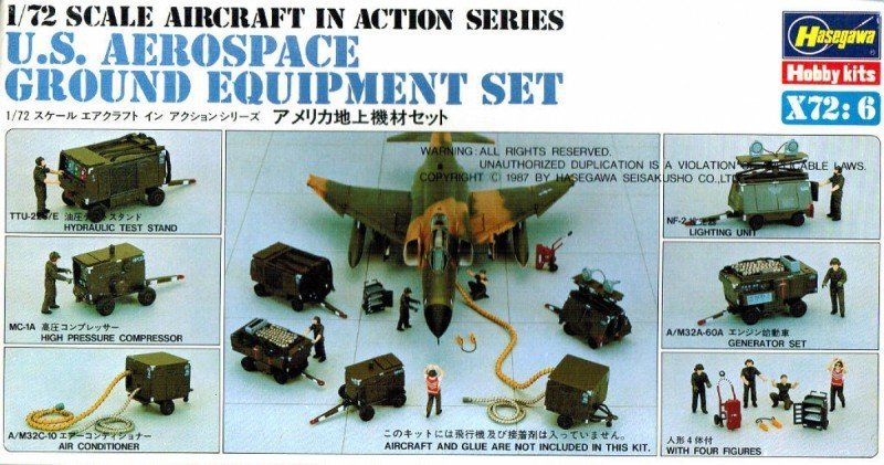 Hasegawa X72-6 U.S. Aerospace Ground Equipment Set 1 72 - jets - 1:72 ...