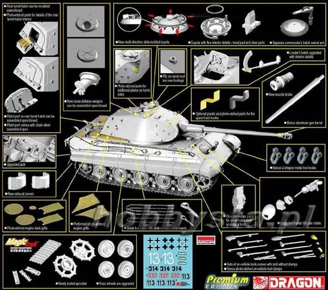 Dragon 6312 Sd.Kfz 182 KINGTIGER PORSCHE (1:35) - Tanks - 1939-1945 - 1 ...