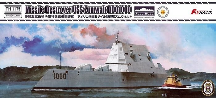 FlyHawk Model FH1175 Missile Destroyer USS Zumwalt DDG-1000 1 700 ...