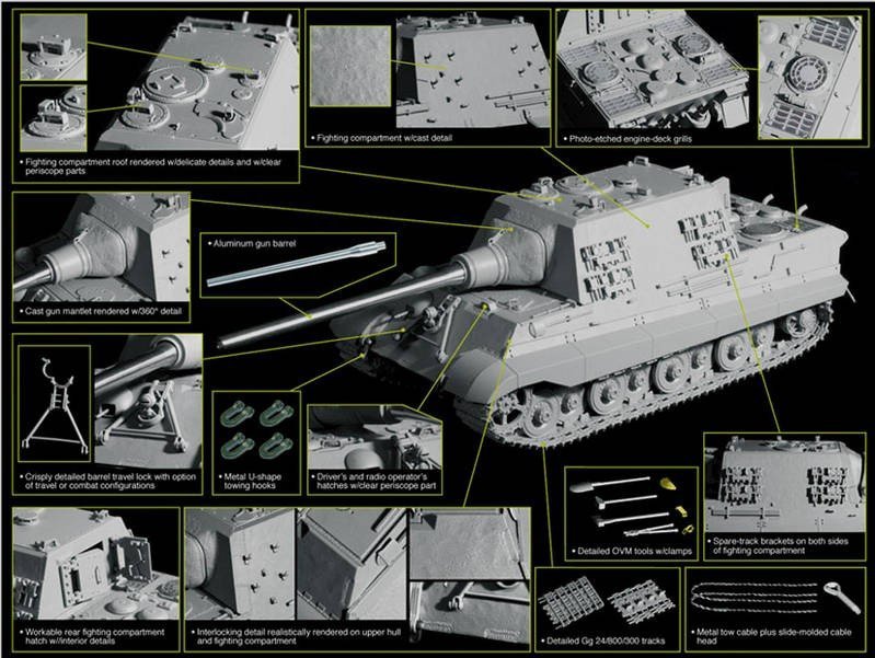 Dragon 6351 Sd.Kfz. 186 Jagdtiger Porsche (1:35) - Self-propelled ...