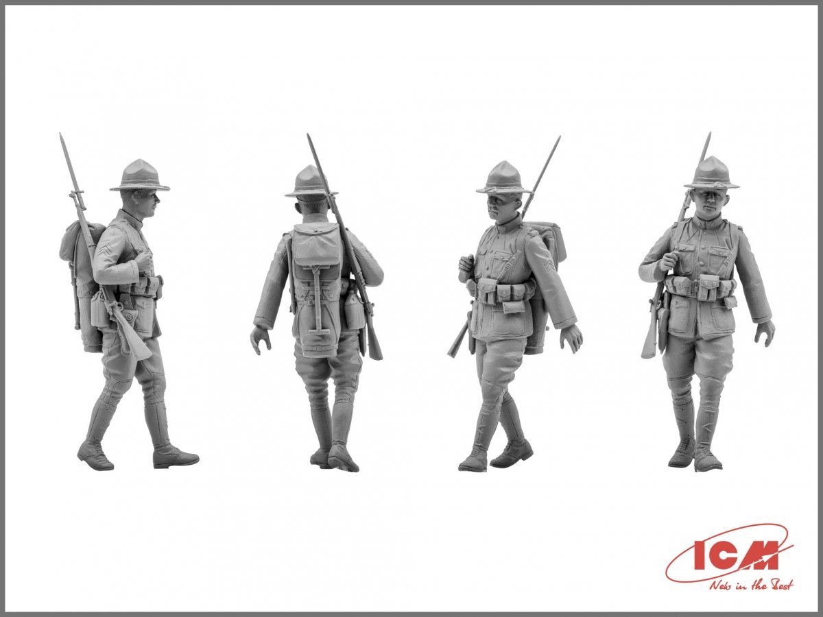 ICM 35689 US Infantry (1917) 4 figures 1 35 - scale 1:35 - Figures