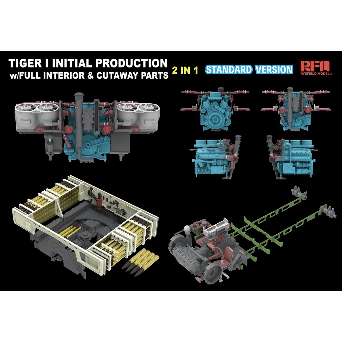 Rye Field Model 5130 Tiger I Initial Production Early 1943 w Full ...