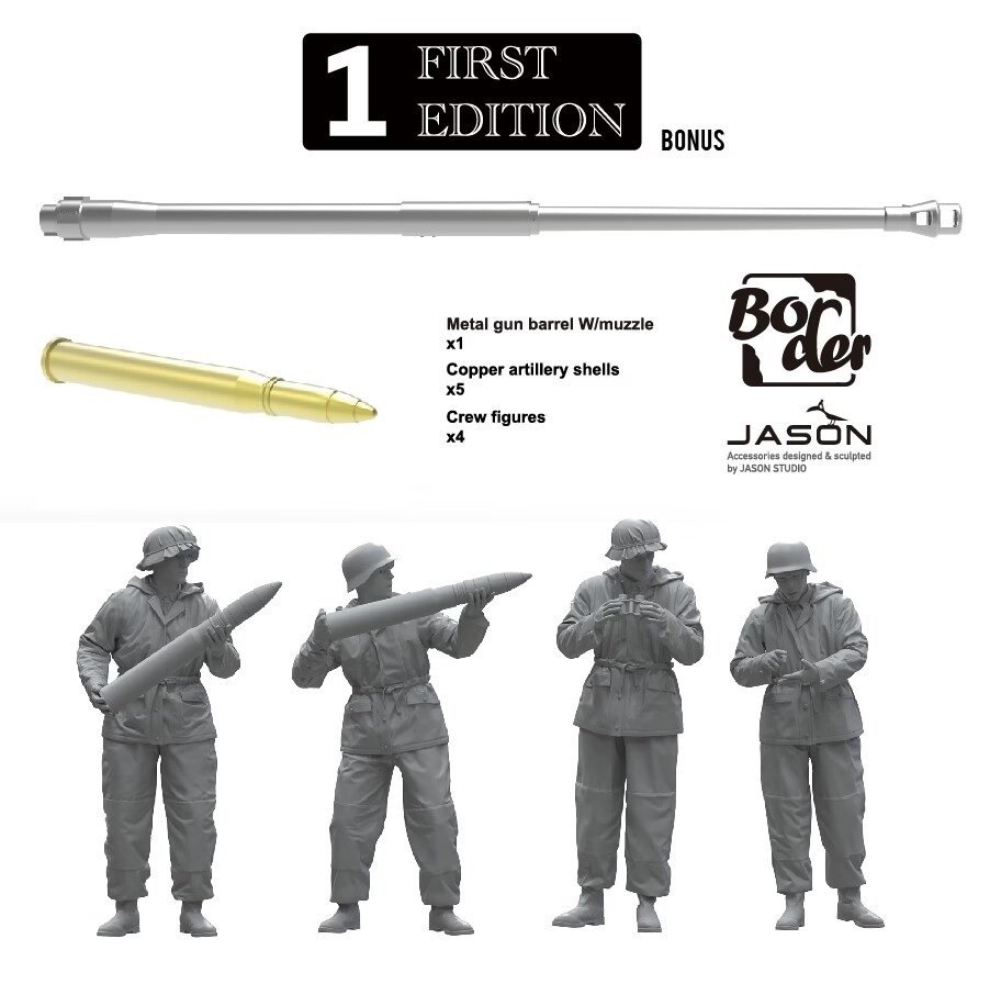 Border Model BT-024 Sd.Kfz. 164 Nashorn Early Command w 4 figures 1 35 ...