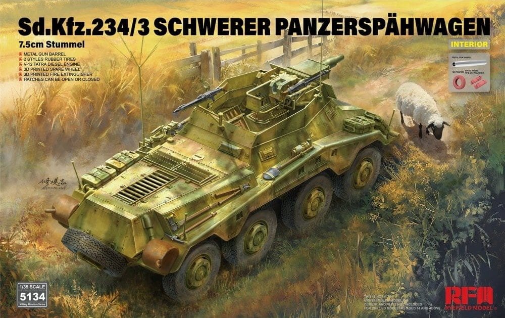 Rye Field Model 5134 Sd.Kfz. 234 3 Schwerer Panzerspahwagen 7.5cm ...