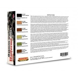 Lifecolor CS05 Acrylic paint set German Uniforms WWII Set 2 6x22ml ...