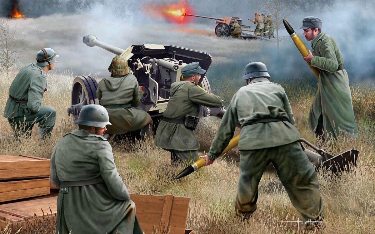 Revell 02531 German Pak 40 with Soldiers - 1939-1945 - 1 72 - Military ...