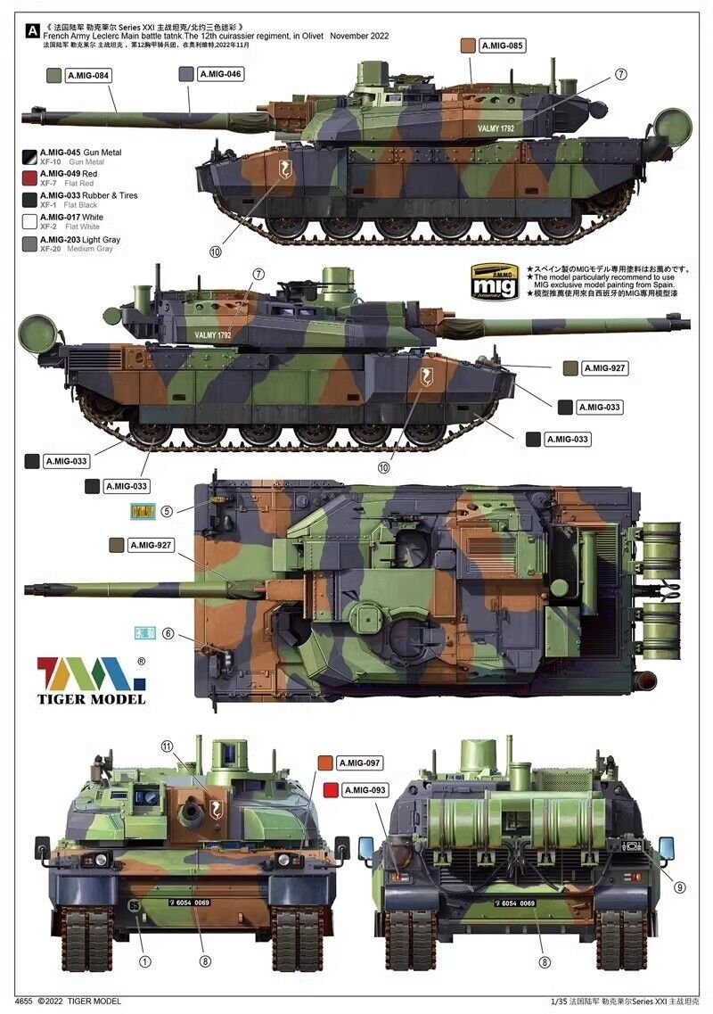 Tiger Model 4655 French Main Battle Tank Leclerc Series XXI MBT 1 35 - auf 1945 - 1 35 ...