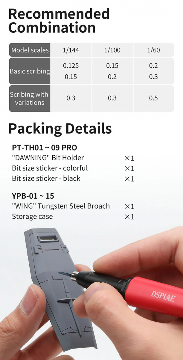 DSPIAE PT-TH04 PRO WING Tungsten Steel Push Broach (Green) - Chisels ...