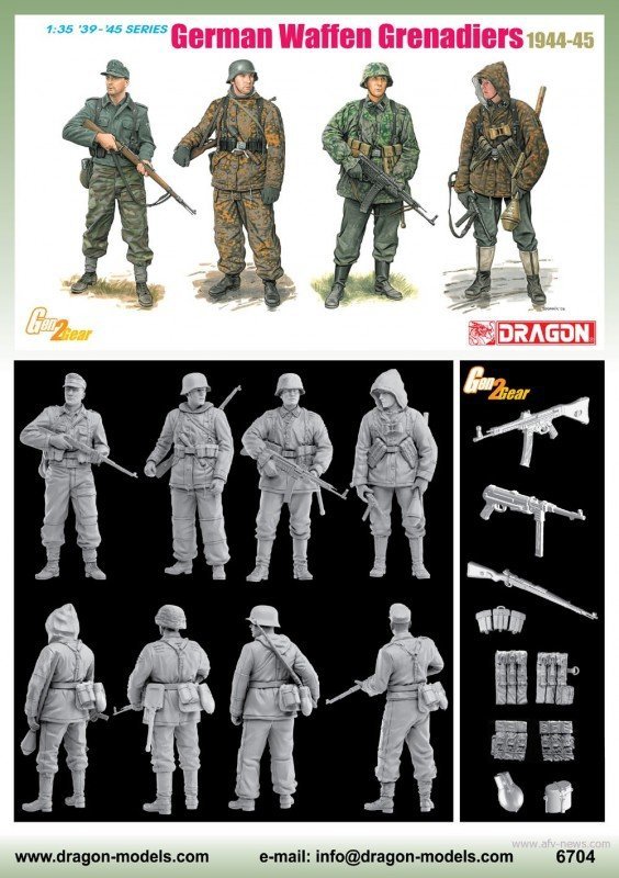 Dragon 6704 German Waffen Grenadiers 1944-45 (1:35) - scale 1:35 - Figures